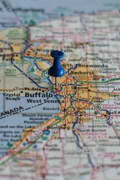 Buffalo New York Pinpoint on a Map | picXclicX | Free Stock Photos you ...